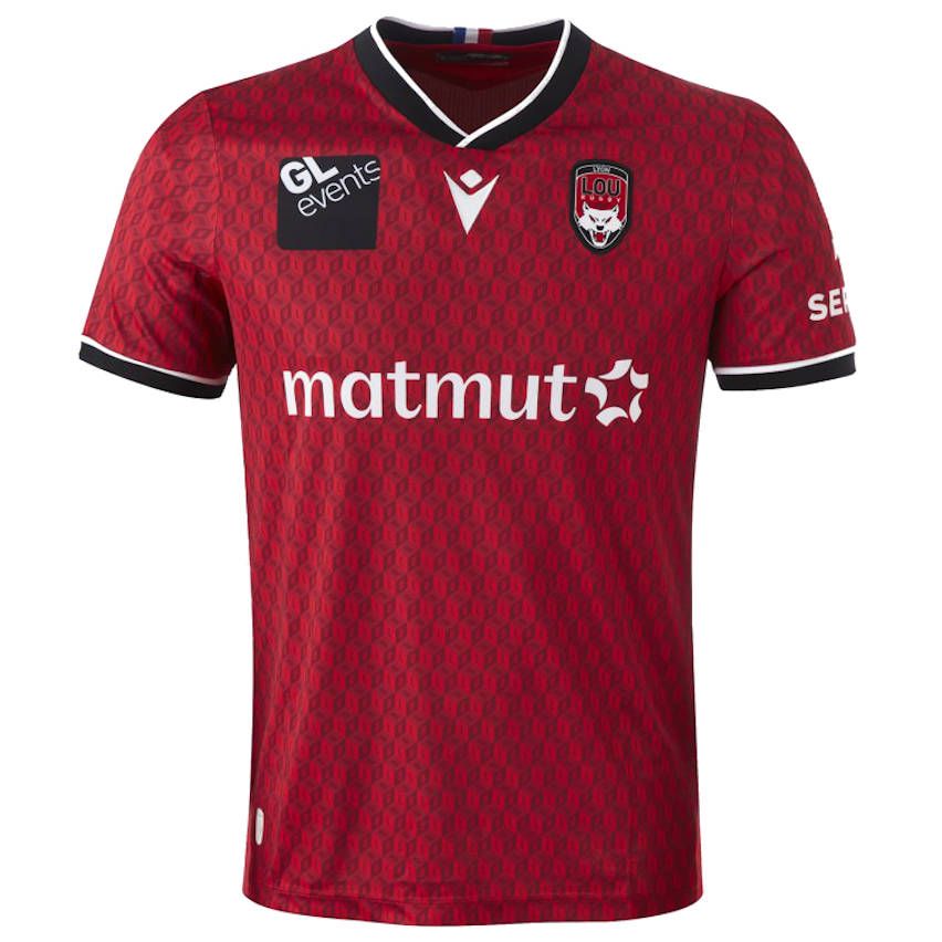 Maillot LOU Lyon Extérieur 2023-2024 – Rouge | Ovale Rugby